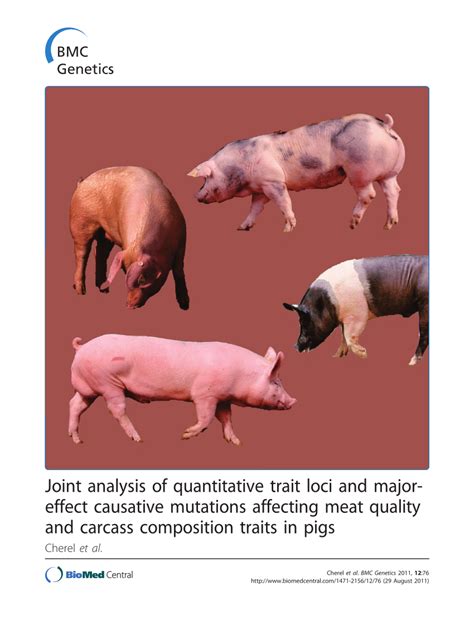 Pdf Joint Analysis Of Quantitative Trait Loci And Major Effect Causative Mutations Affecting