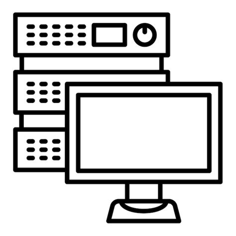 전용 서버 아이콘 프리미엄 벡터