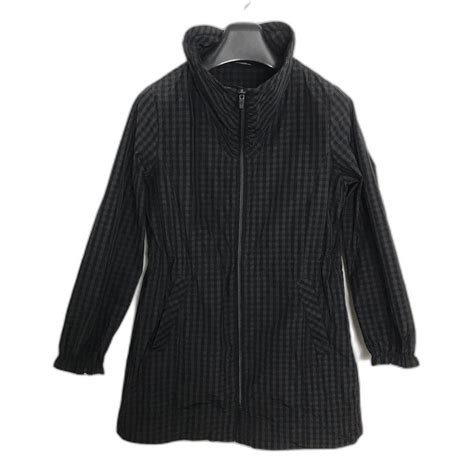 푸마 은장 체크 롱바람막이 자켓 여성m 세컨웨어헬로마켓