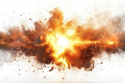 Fiery Explosion With Halo Of Light Premium Ai Generated Image