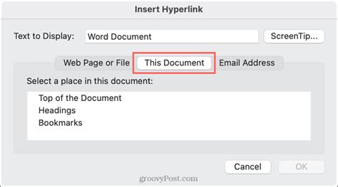 How To Link To A File Email Or Location In A Word Document