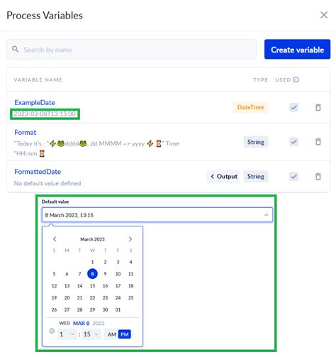 format datetime platform actions