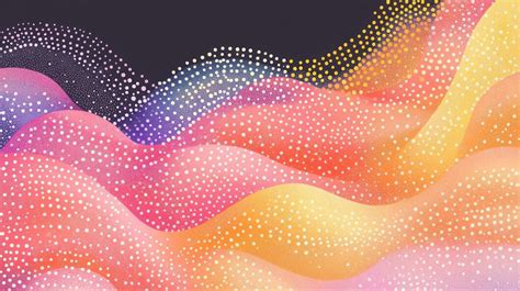 Abstract Waves Of Color With Dotted Patterns Creating A Vibrant And Dynamic Visual Effect