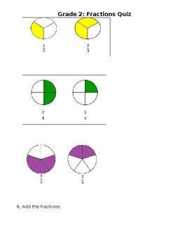Fractions Quiz Fraction Facts Adding Fractions By Miss Mac S Supply