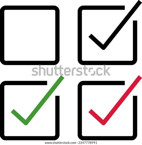 Checkbox Blank Checked Checkbox Vector Icon Stock Vector Royalty Free