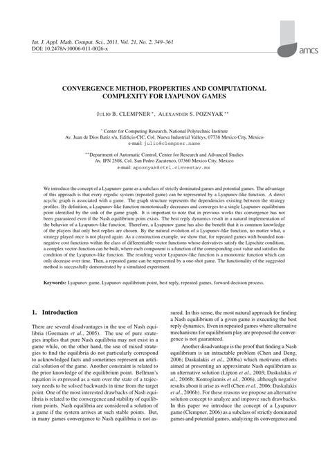 pdf convergence method properties and computational complexity for