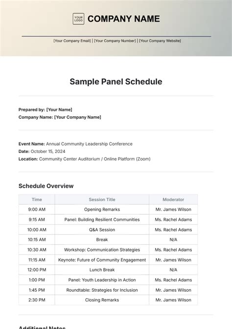 Panel Schedule Template Payment Schedule Template For Excel Free