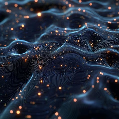 A Closeup Of A Neural Network Visualization Showing Data Processing And