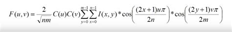 Compression Dct Equation In Opencv Stack Overflow