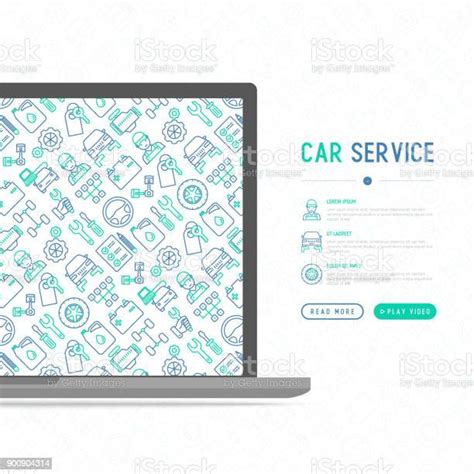 자동차 정비공 컴퓨터 진단 도구 휠 배터리 전송 잭의 얇은 선 아이콘으로 서비스 개념 현대 벡터 일러스트 레이 션 웹 페이지 서식 파일 가솔린에 대한 스톡 벡터 아트 및