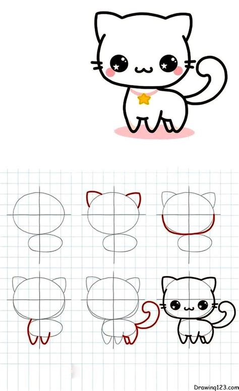 Cat Drawing Tutorial How To Draw A Cat Step By Step