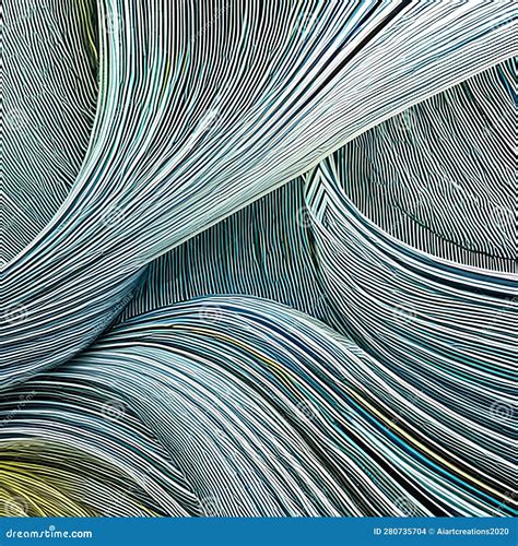 A Symmetrical Composition Of Intersecting Curves And Spirals In