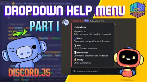 Help Command Dropdown Menu Part 1 Discordjs V13 Tutorial Youtube