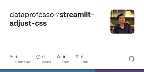 Github Dataprofessor Streamlit Adjust Css