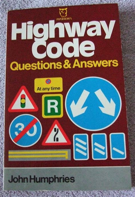 Highway Code Questions And Answers Paperfronts S Amazon Co Uk Humphries John