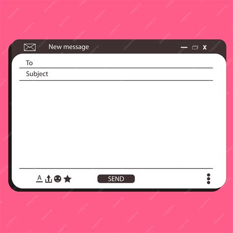 Premium Vector Email Interface Mail Window Template Internet Message Isolated Frame Blank Email