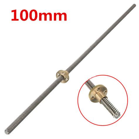 Mm Lead Screw Rod Mm Thread T Shape Linear Rail Bar Shaft With Flange Brass Nut Sale