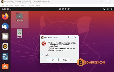 How To Fix Unable Insert The Virtual Optical Disk In Ubuntu VM In VirtualBox