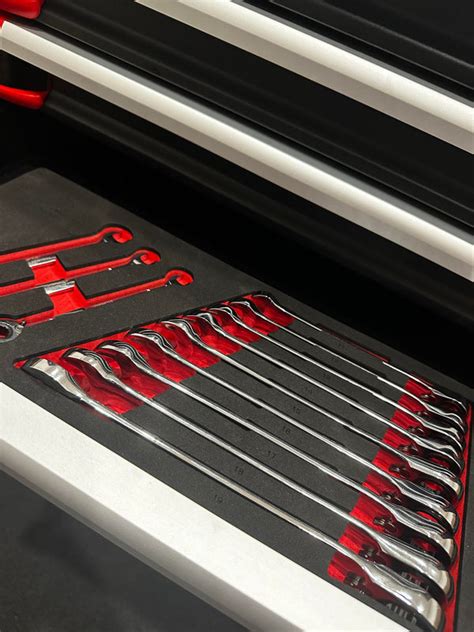 Pde Ratchet Spanner Set In Eva Foam Tray Combination Ratchet Spanners