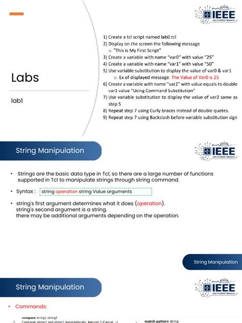 Tcl Scripting Session 18 30 Pdf Control Flow String Computer