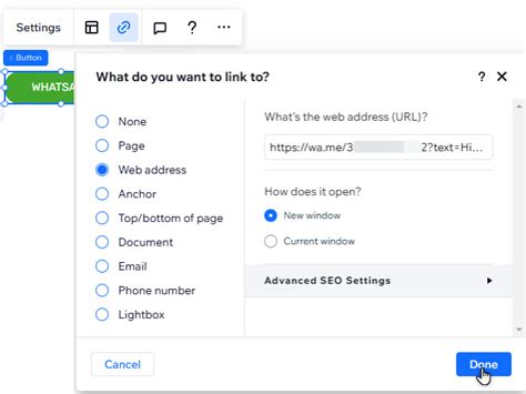 Studio Editor Adding A WhatsApp Button Help Center Wix