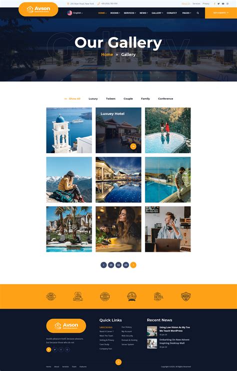 Avson Hotel And Room Booking Reactjs Template By Webtend Themeforest