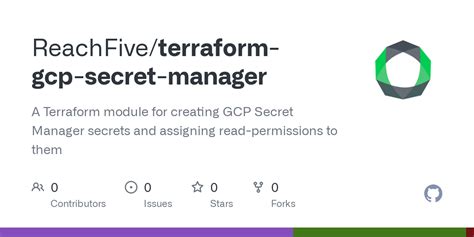 Github Reachfiveterraform Gcp Secret Manager A Terraform Module For