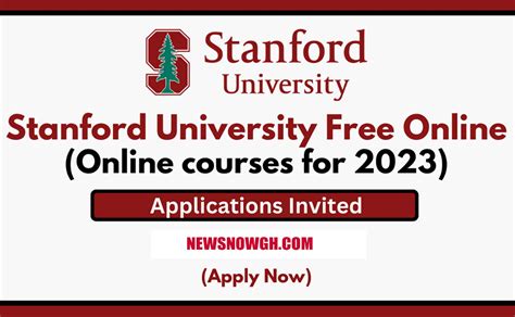 Free Online Classes At Stanford University 2023