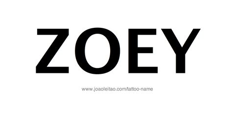 Zoey Name Tattoo Designs