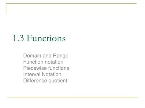 Ppt 1 3 Functions Powerpoint Presentation Free Download Id 2873827