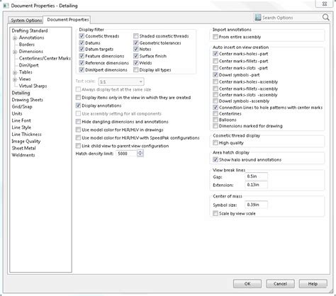 Document Properties Detailing 2016 Solidworks Api Help