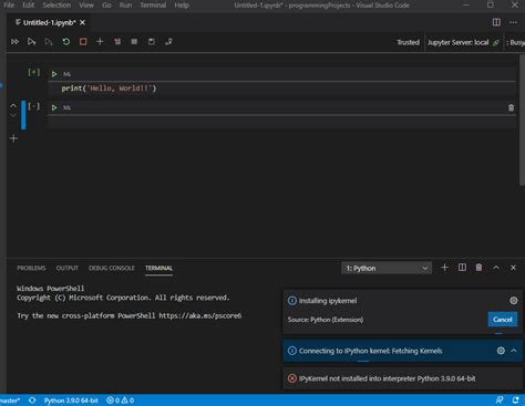 Not Able To Use Python Jupyter Notebook Ipynb Inside Vs Code · Issue 522 · Microsoftvscode