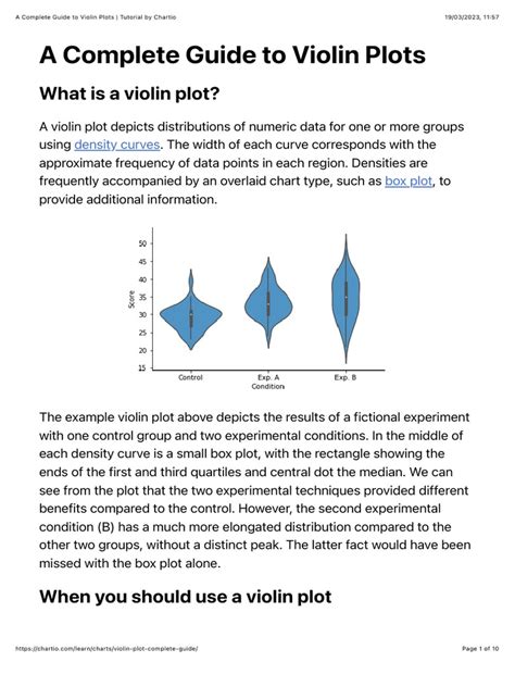 A Complete Guide To Violin Plots Tutorial By Chartio Pdf Histogram Statistics