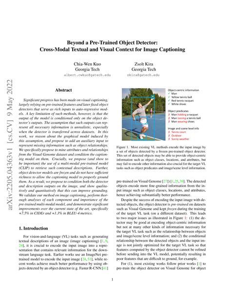 Beyond A Pre Trained Object Detector Cross Modal Textual And Visual