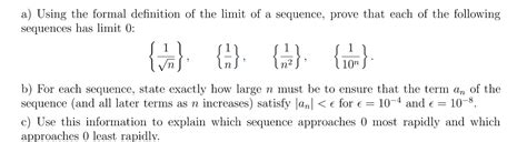 solved a using the formal definition of the limit of a