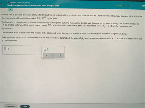 Answered O Kinetics And Equilibrium Solving… Bartleby