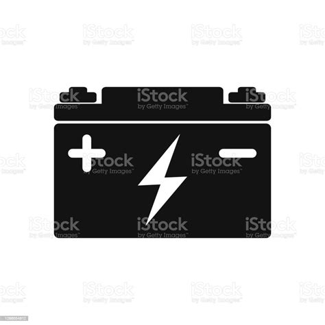 번개 기호 평면 디자인간단한 검은 자동차 배터리 웹 아이콘 자동차 배터리에 대한 스톡 벡터 아트 및 기타 이미지 자동차 배터리 아이콘 배터리 전원 Istock