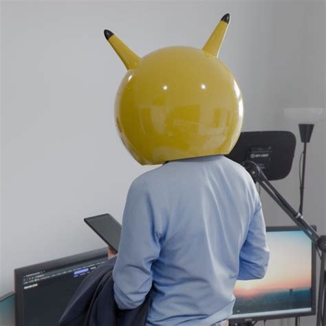 🪖 Pikachu Helmet Hat Costume Headwear・ Stl File For 3d Printing・cults