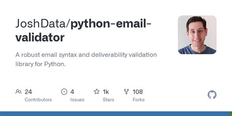 github joshdata python email validator a robust email syntax and