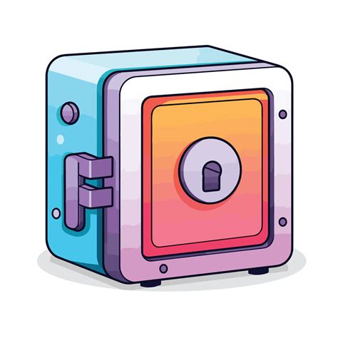 Vector Of A Vibrant Locked Box With A Sleek Design And Modern Appeal 26312245 Vector Art At