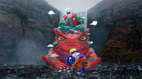 Jiraya And Toad Gamabunta Training Naruto 4k Wallpaper Download