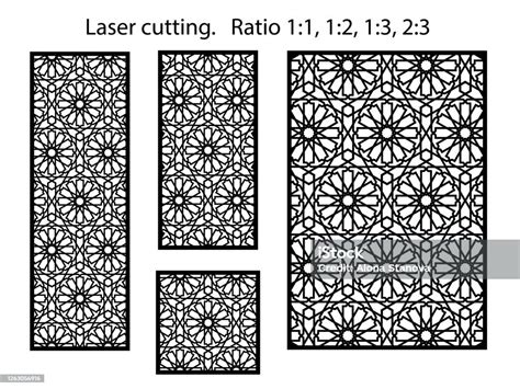 아랍어 Cnc 벡터 패널 레이저 절단 아랍어 스타일의 내부 파티션템플릿입니다 Cnc 장식 패널 Cnc 장치에 대한 스톡 벡터 아트 및 기타 이미지 Istock