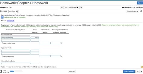 Solved Homework Chapter 4 Homework Save Score 0 Of 1 Pt 5