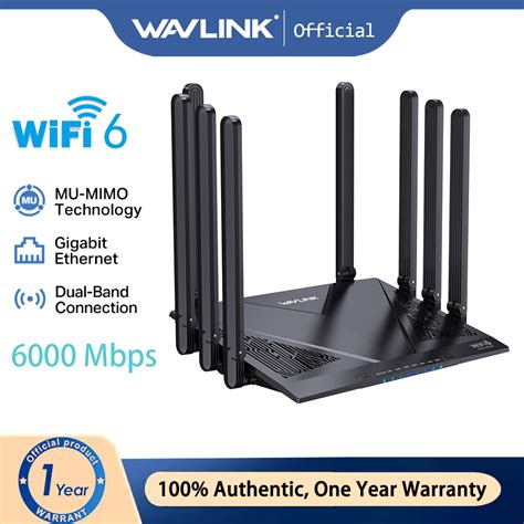 Wavlink Ax6000 Wi Fi 6 Router Dual Band Gaming Router With 2 5gbps Wan 4 X 1000mbps Lan