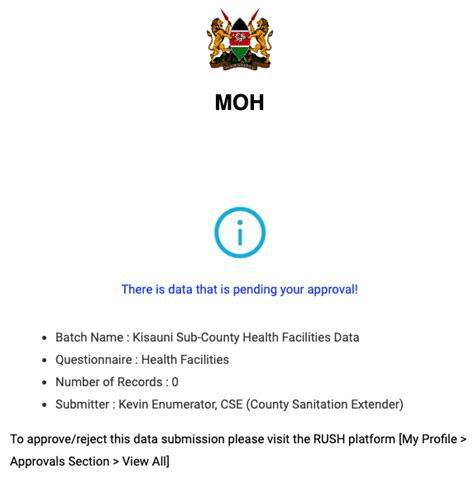 Submitting Data For Approval — Rtmis Documentation