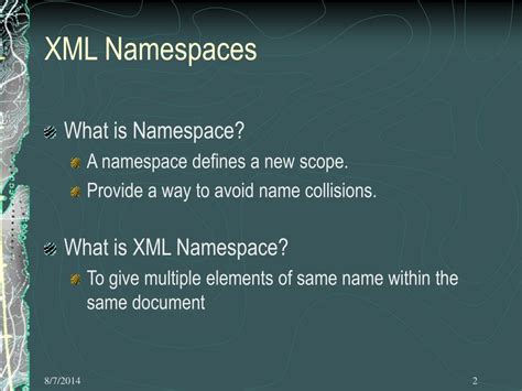 Ppt Xml Namespaces Powerpoint Presentation Free Download Id 2983689