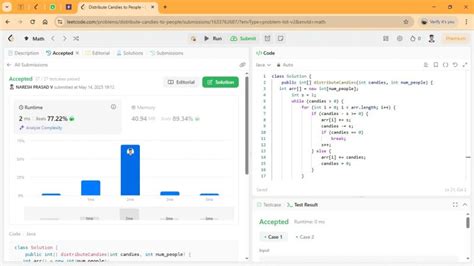 100daysofleetcode Leetcode 100daysofcode Greedyalgorithm Simulation Naresh Prasad V