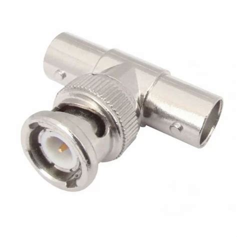 BNC Male To Dual BNC Female Connectors Tee Type RF Coaxial Adapter Brass At Piece In Bhopal