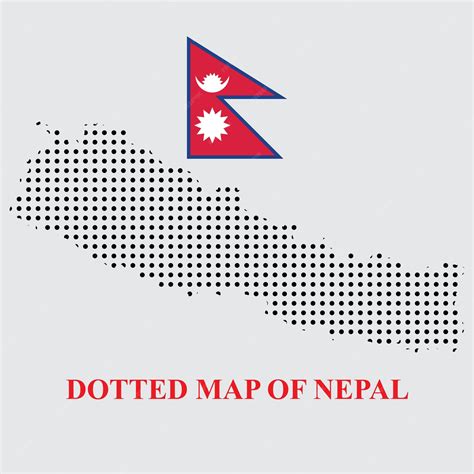 네팔 의 점화 된 지도 프리미엄 벡터