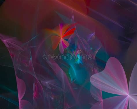 Abstract Fractal Digital Light Texture Pattern Graphic Energy Style Colorful Render Motion